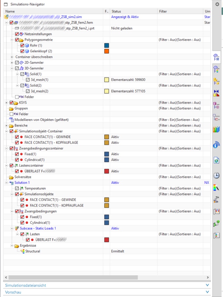 Beispiel einer Modalanalyse Schwinge mit NX-nastran (SOL103)