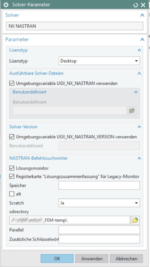 Beispiel einer Modalanalyse Schwinge mit NX-nastran (SOL103)